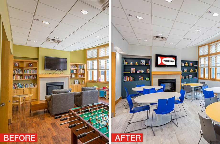 Formica Corporation Renovates Cincinnati Ronald McDonald House Family Space