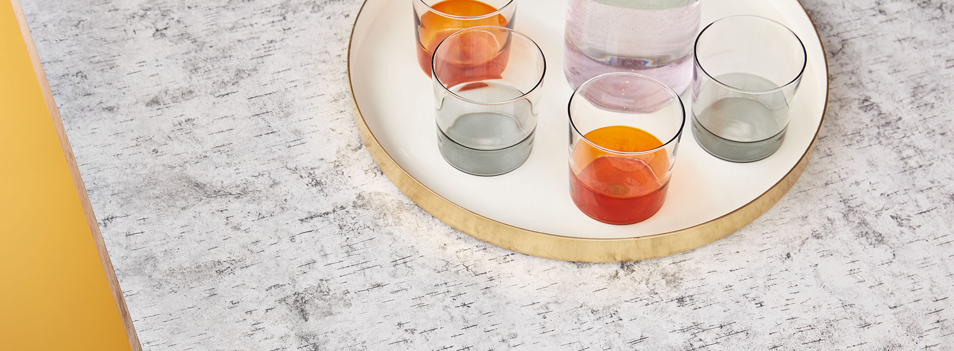 Restaurant table crafted with Formica® Laminate in 8684 Birchbark ...