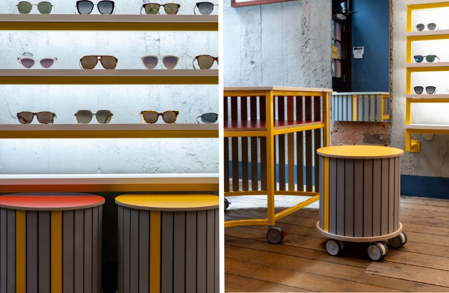 Knallige Farben zu Brillenstudio hinzufügen | Formica Group