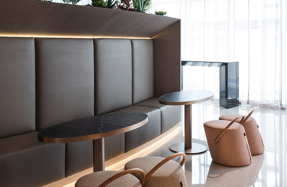 Marble Effect and Metals help create impressive hotel interior ...