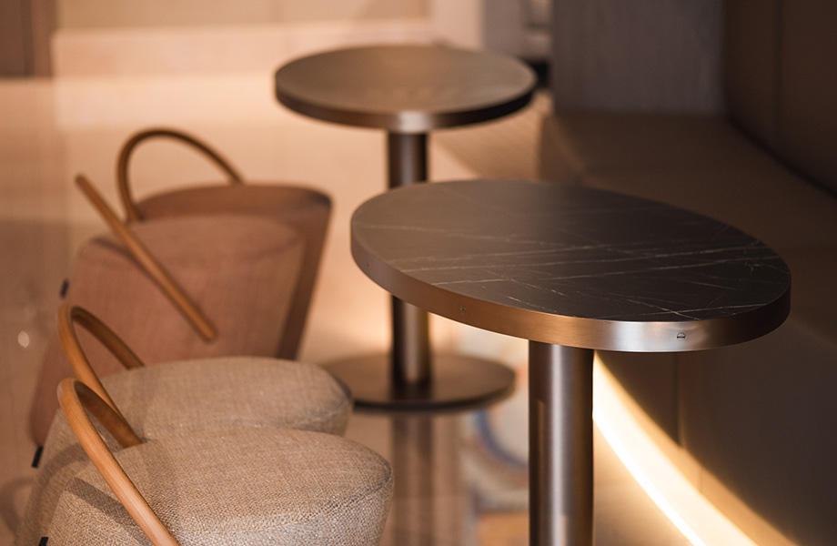 Marble Effect and Metals help create impressive hotel interior ...