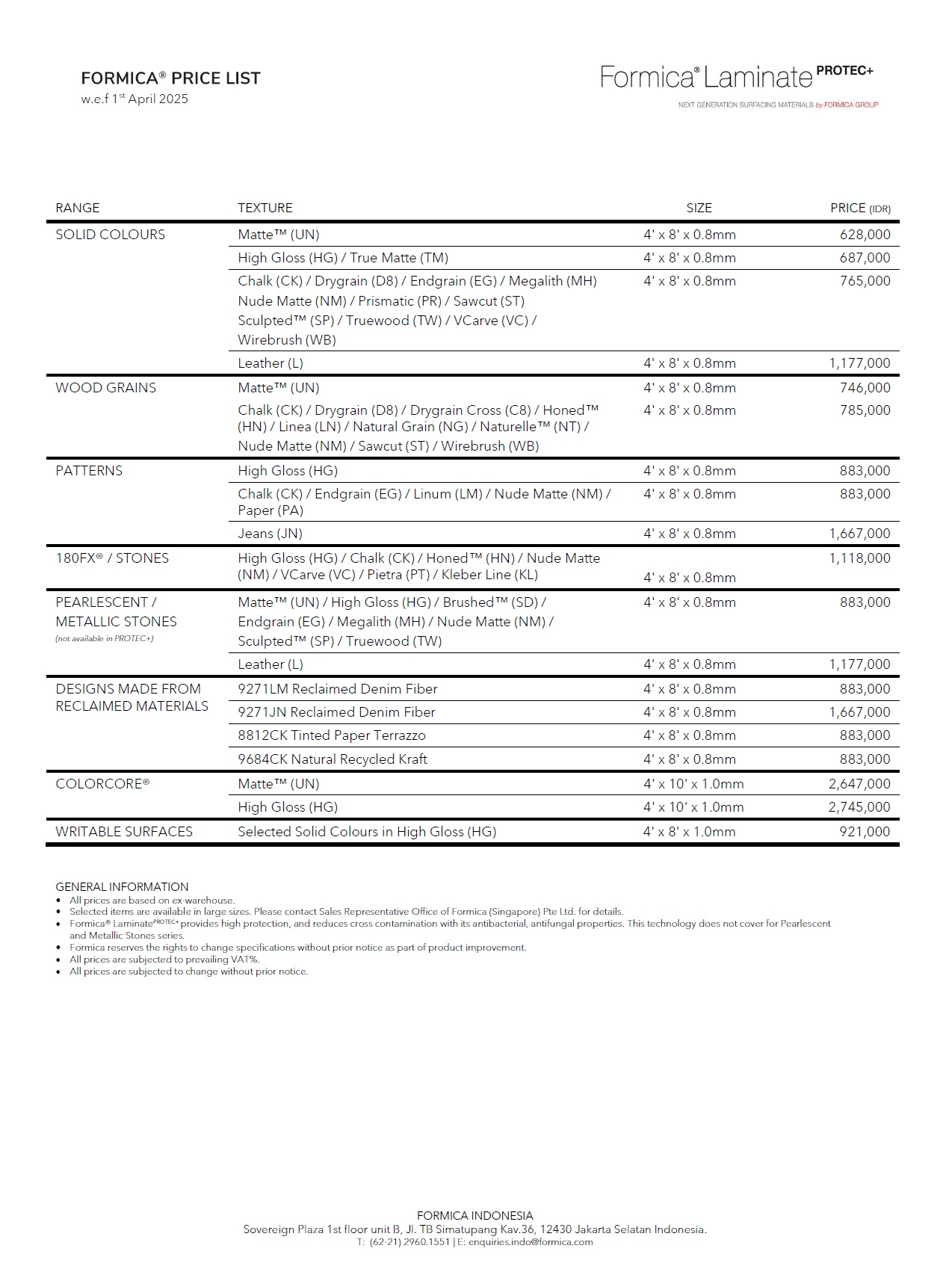 Formica Laminate Protec+