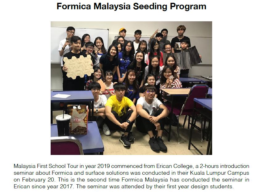 Formica Visited Erican College