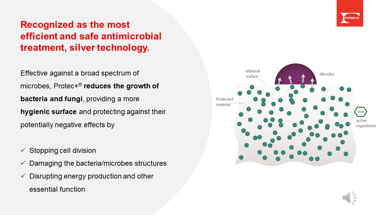Formica Protec+ Antimicrobial High Pressure. A reduction of up to 99% ...