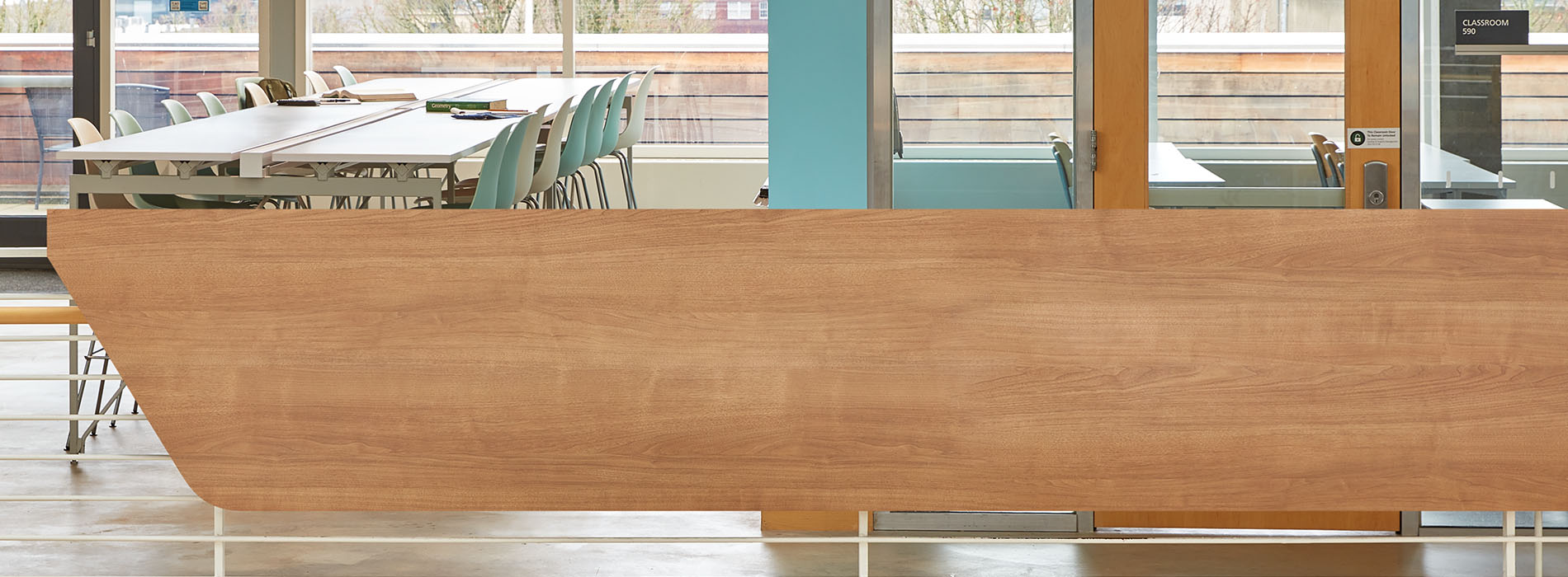 Library featuring Formica® Laminate in 6995 Cherry Walnut