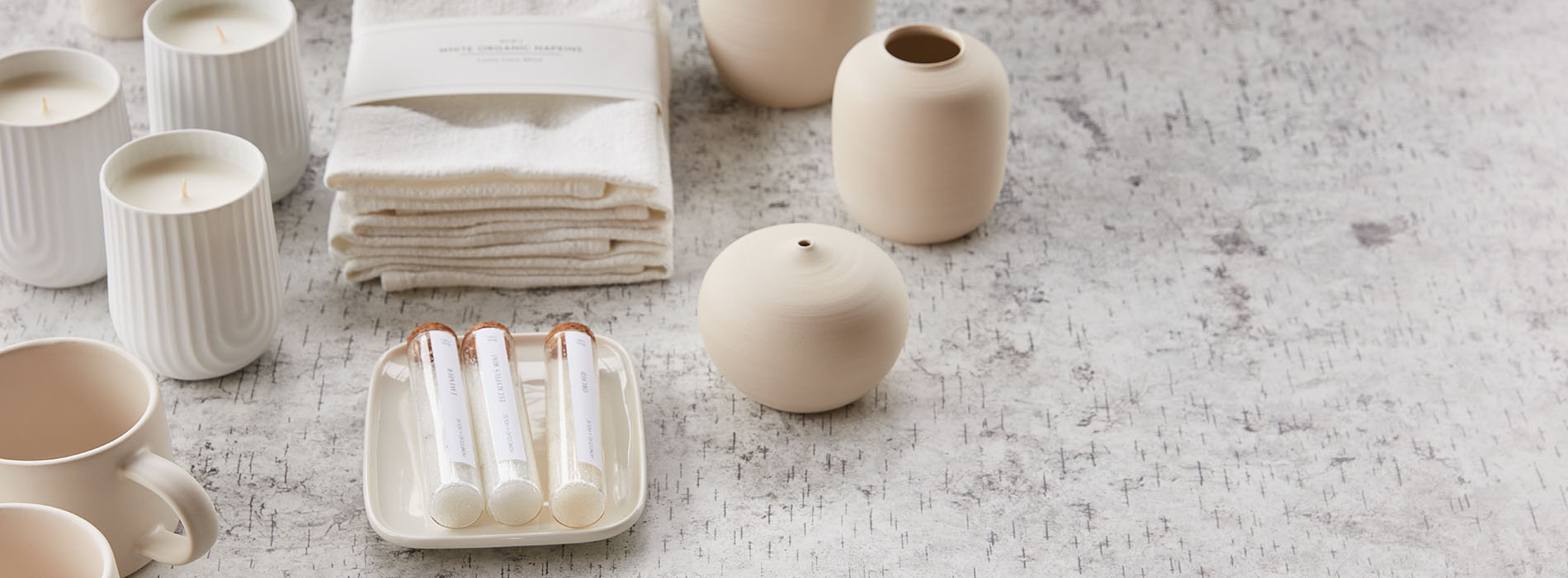 Detail shot of Formica® Laminate in 8684 Birchbark with salt and pepper ...