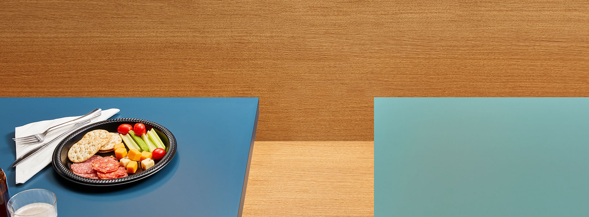 Restaurant tables in Formica® Laminate in 1198 Jadeite and 8822 Denim ...